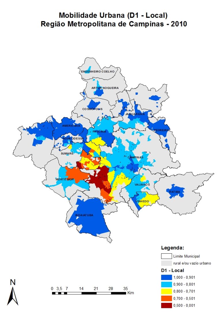 Região Metropolitana de Campinas – Índice de Bem-Estar Urbano