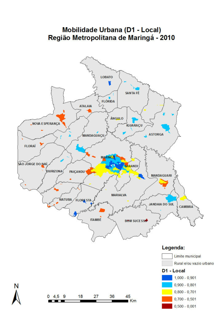 Região Metropolitana de Maringá – Índice de Bem-Estar Urbano